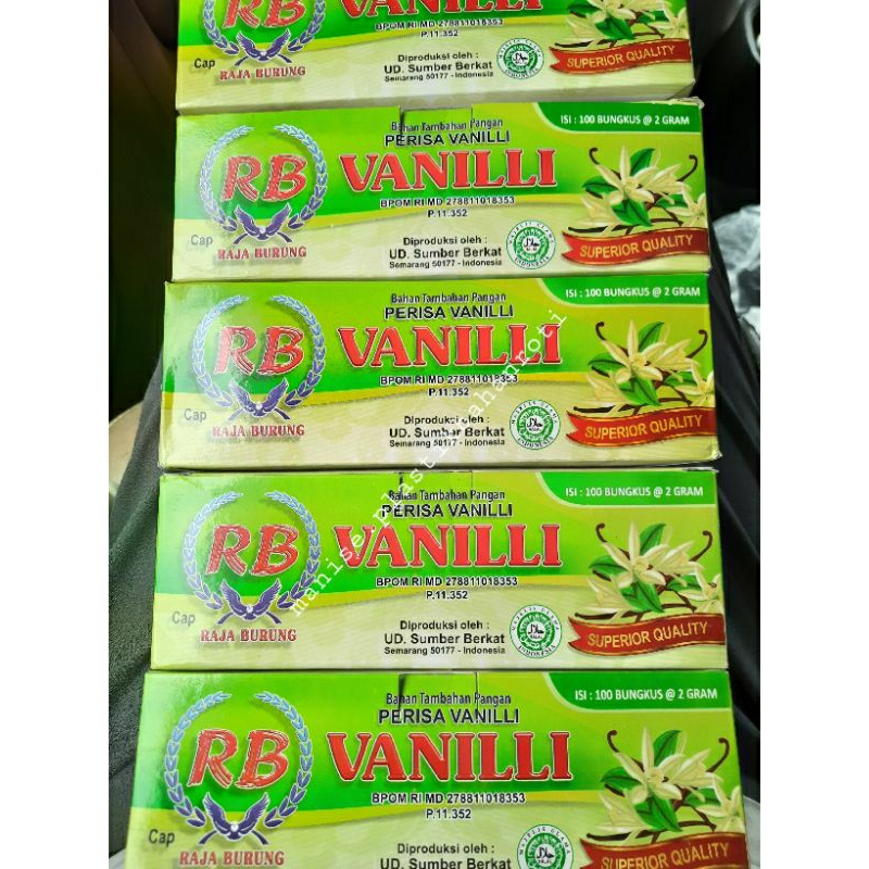 Jual Perisa Vanilli RB Per Box isi 100 sachet | Shopee Indonesia