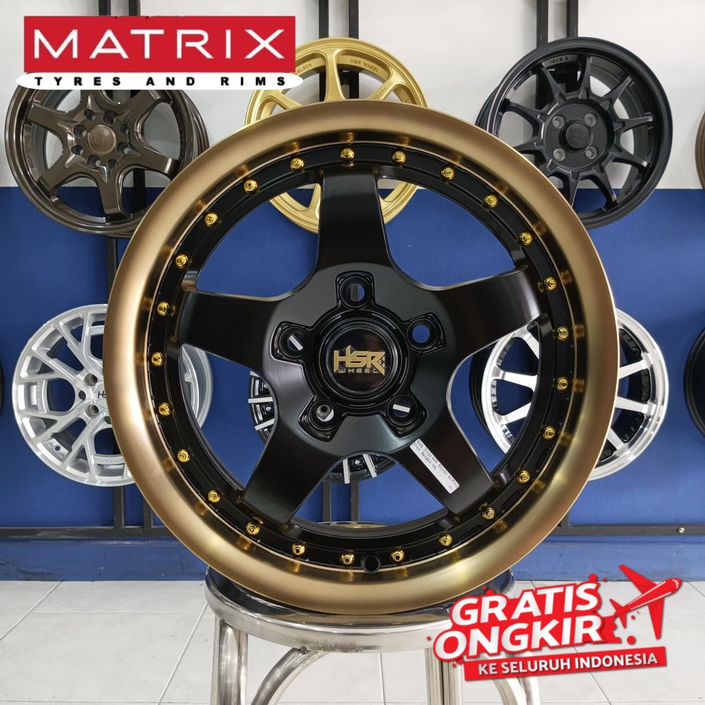 Jual VELG MOBIL RING 15*6,5 HOLE 5X114,3 VELG RACING HSR TYPE BOB ...