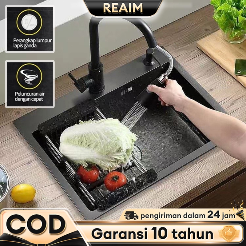 Jual Reaim Set Lengkap Kitchen Sink Wastafel Stainless High Quality ...