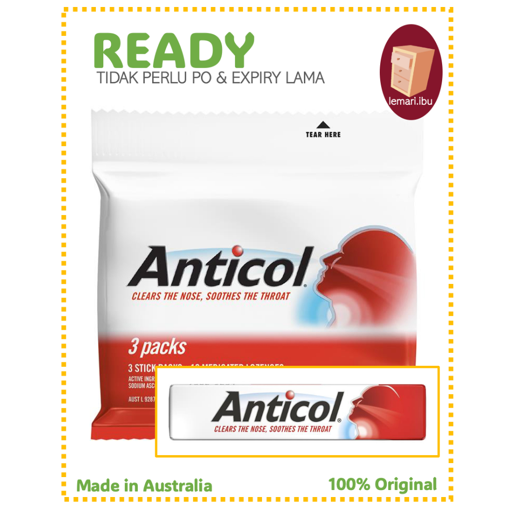 Jual Allens Anticol 1 x 10 atau 3x10 Medicated Lozenge Multipack permen ...