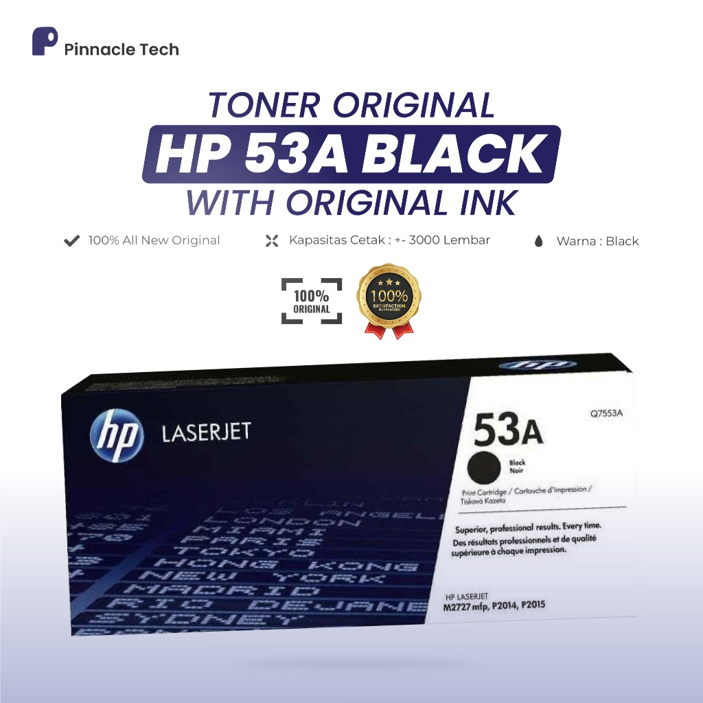 Jual Toner HP Laserjet 53A Black Original (Q7553A) | Shopee Indonesia