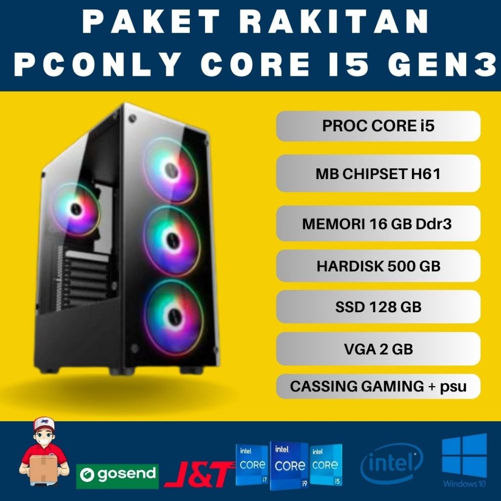 Jual PC Rakitan Core i5 Gen3 Ram 16gb SSD 128GB Hardisk 500 GB VGA 2 GB ...