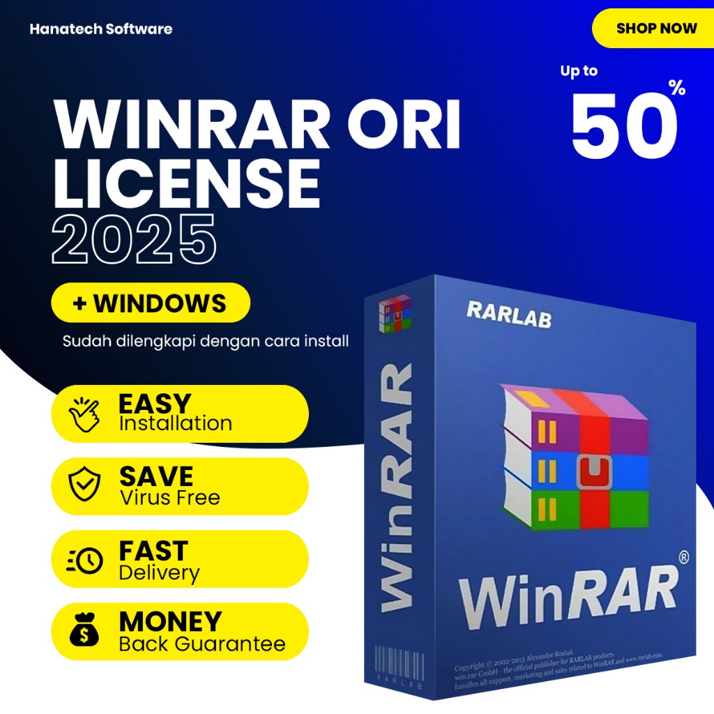 Jual WINRAR Original Archiver 2025 License Key 1PC | Shopee Indonesia