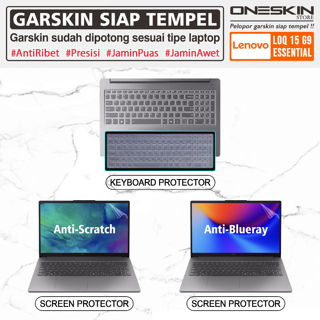 Jual Garskin Sticker Laptop Pelindung Screen Keyboard Protector Lenovo ...