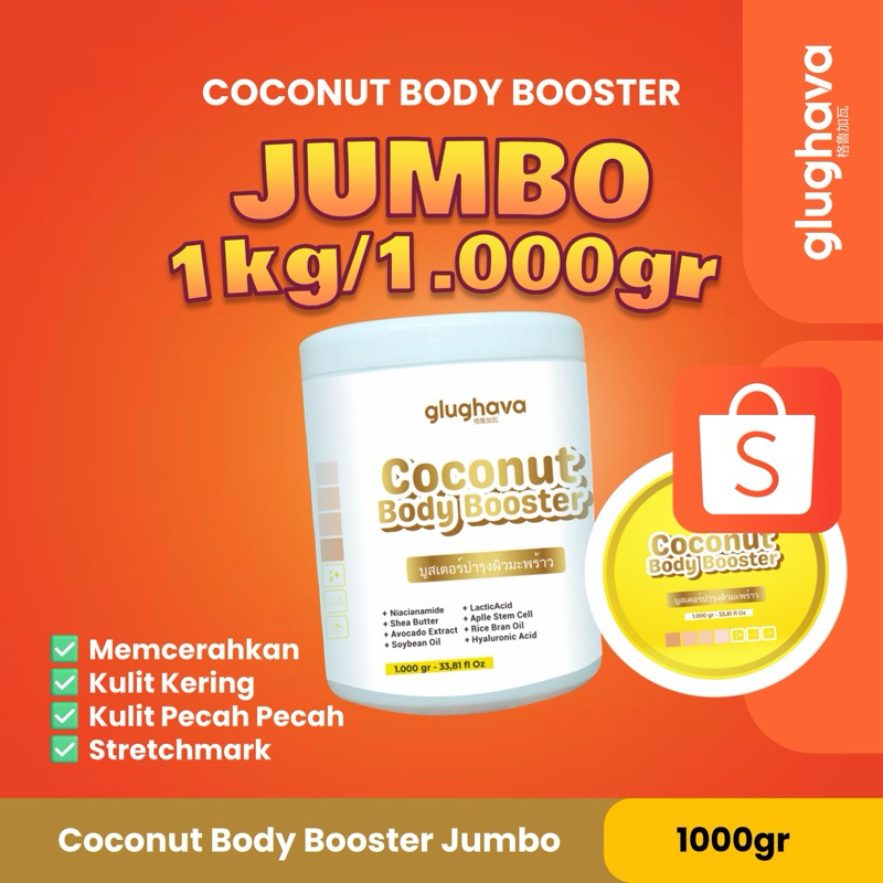 Jual [ GLUGHAVA PUSAT ] - Dpt 1- 1000gr/1kg- HB Kiloan BPOM- Coconut Body Booster Mencerahkan ...