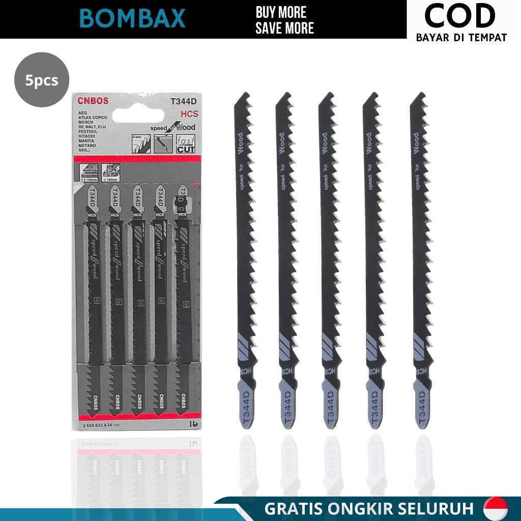 Jual Mata Jigsaw T344D Mata Gergaji Jig Saw Panjang Potong Kayu Hcs ...