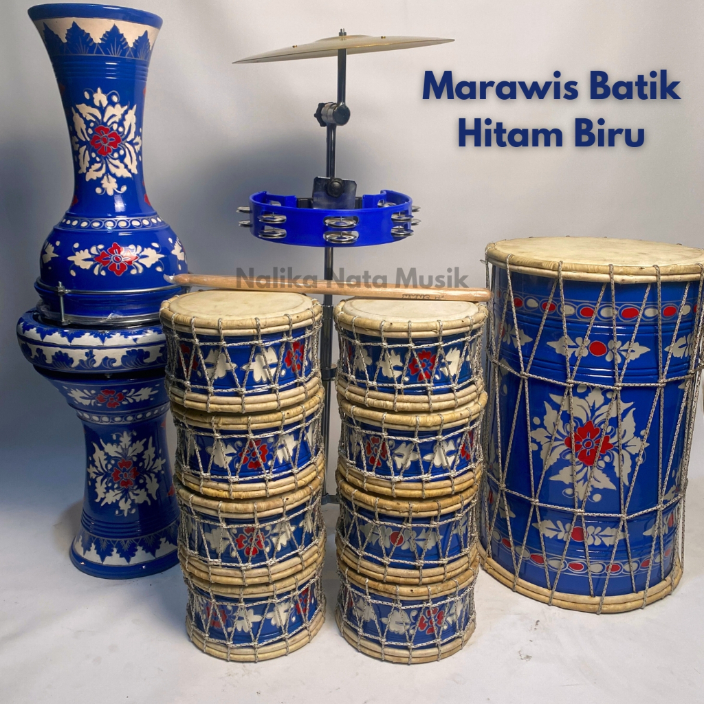Jual PROMO MARAWIS MOTIF BATIK BIRU FULLSET | Shopee Indonesia