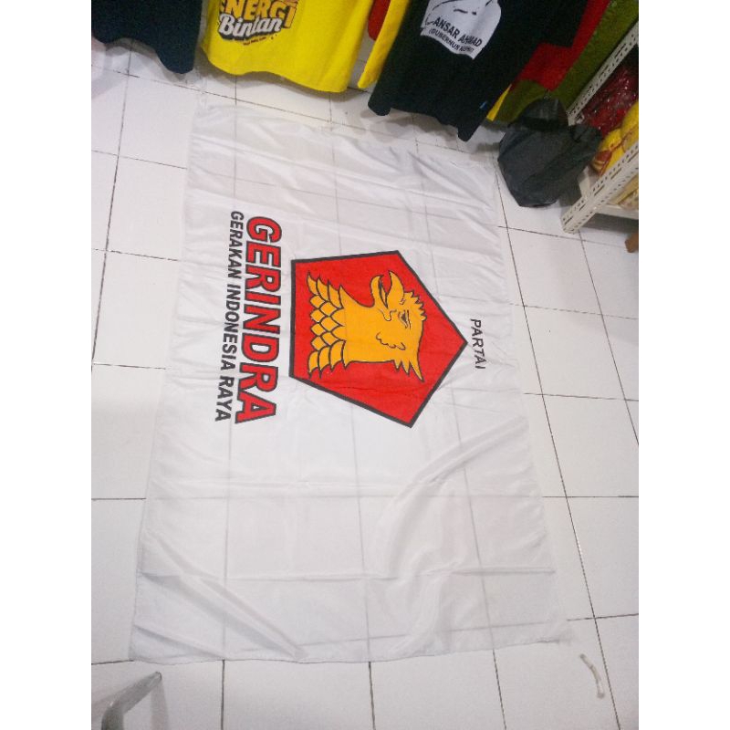 Jual bendera partai Gerindra ukuran 100cm X 150cm | Shopee Indonesia
