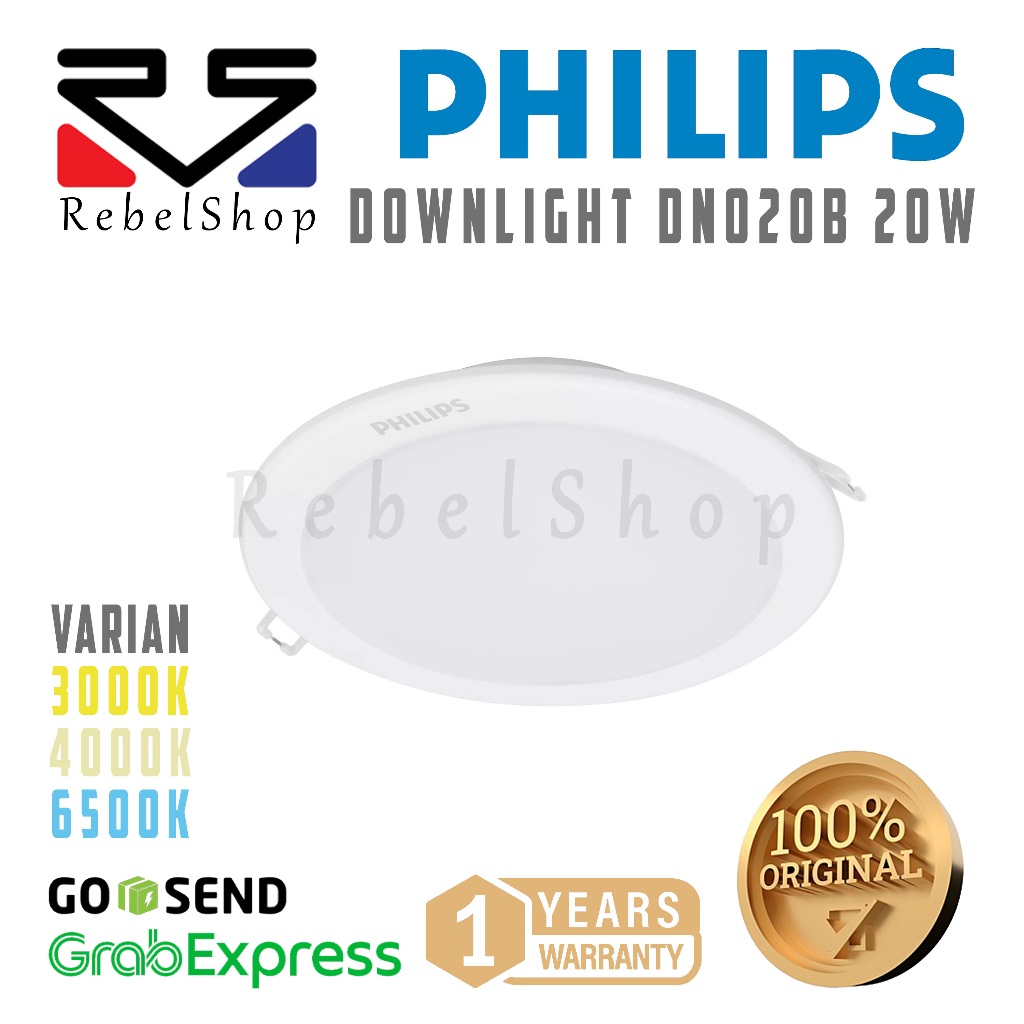 Jual Philips DN020B G4 Lampu Downlight Inbow 20W LED20 Bulat D200 - 20 ...