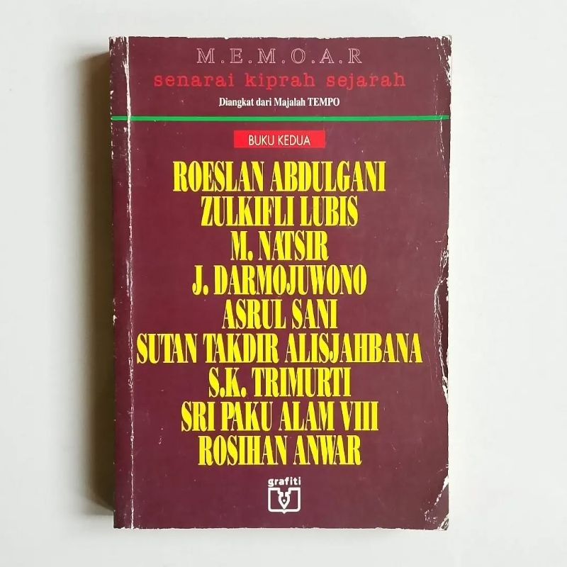 Jual Memoar: Senarai Kiprah Sejarah Buku Kedua. Original Preloved Bekas | Shopee Indonesia