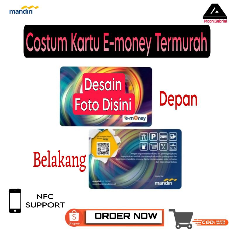 Jual Kartu Custom E-Money Gambar & Desain Bebas Mandiri | Shopee Indonesia
