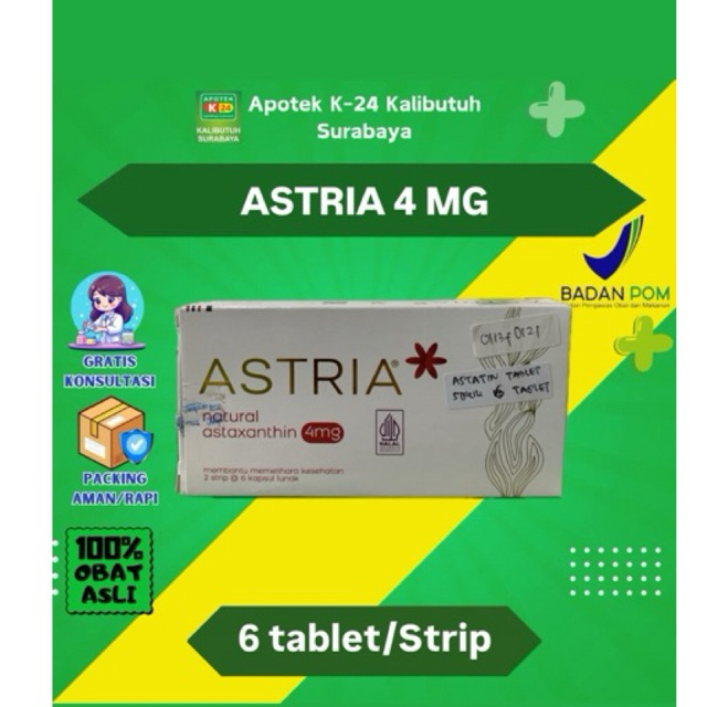 Jual Astria 4mg Kapsul Lunak 1 Strip Isi 6 Tablet (per Strip) | Shopee ...