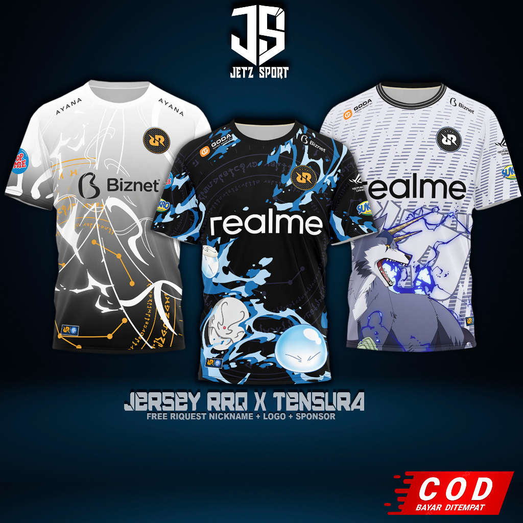 Jual Jersey Baju Kaos Team RRQ x Slime Tensura 2025 Terbaru Season 15 ...