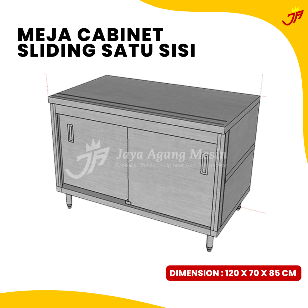 Jual DS STEEL Meja Kabinet Dapur Stainless Cabinet Sliding Stainless ...
