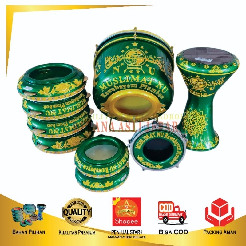 Jual Hadroh Full Set Ukiran Logo NU dan Ukir Nama Grup | Shopee Indonesia