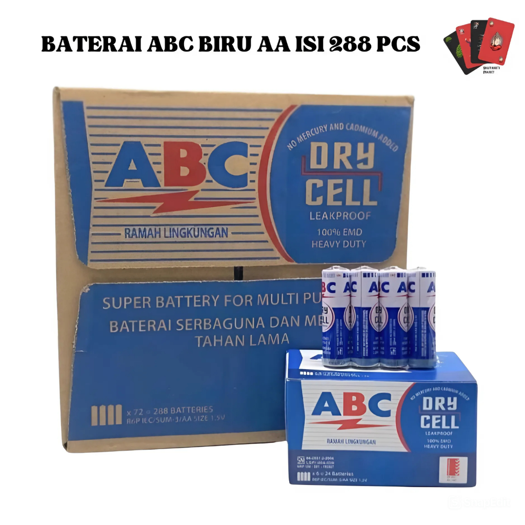 Jual 1 Karton Batu Baterai ABC Biru Dry Cell AA / A2 1.5V | Shopee ...