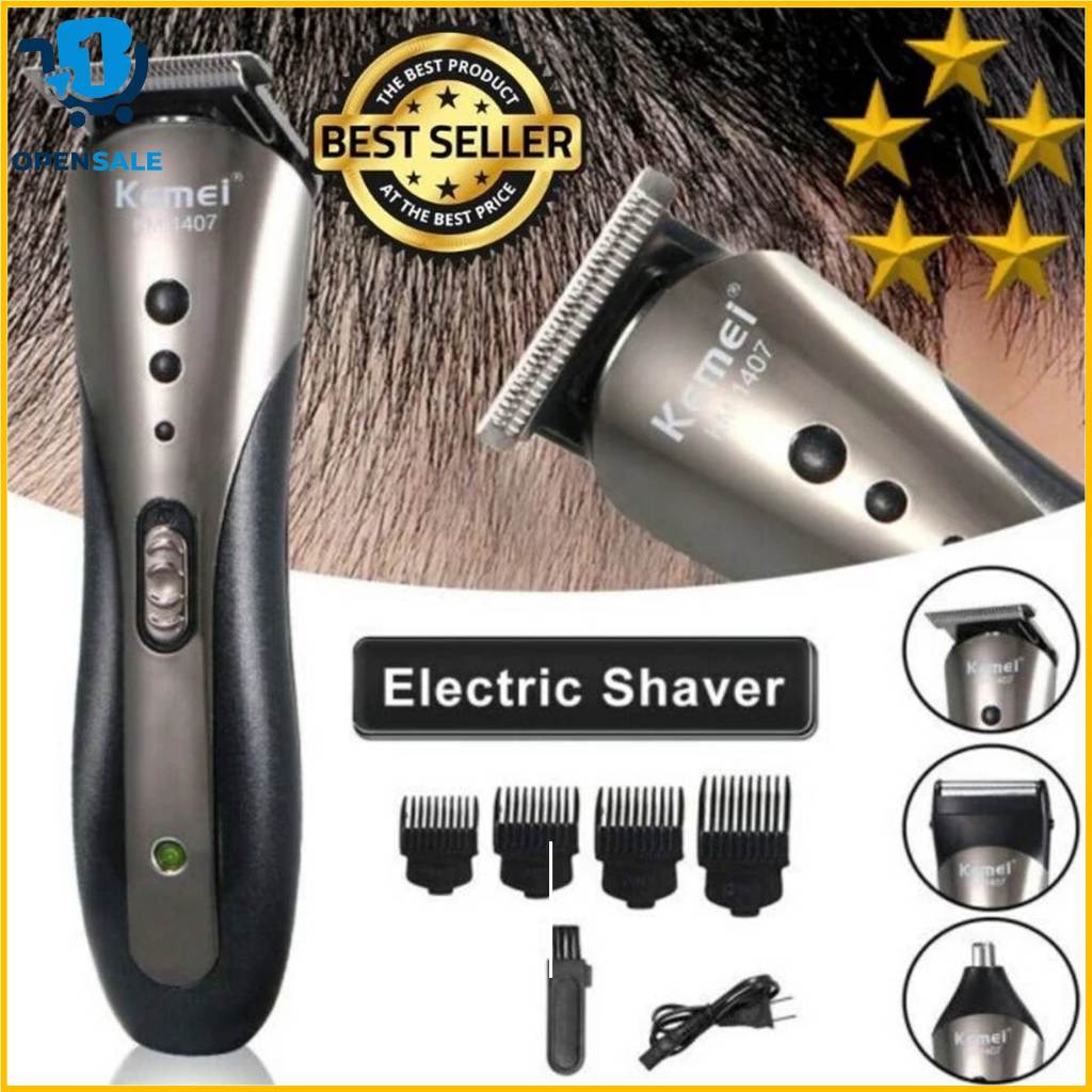 Jual alat cukur rambut elektrik Kemei mesin cukur hair clipper Cordless ...