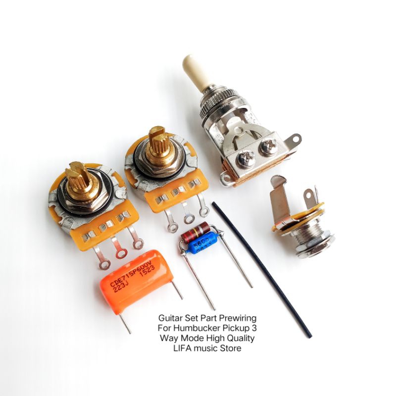 Jual Guitar Set Part Prewiring For Humbucker Pickup 3 Way Mode High ...