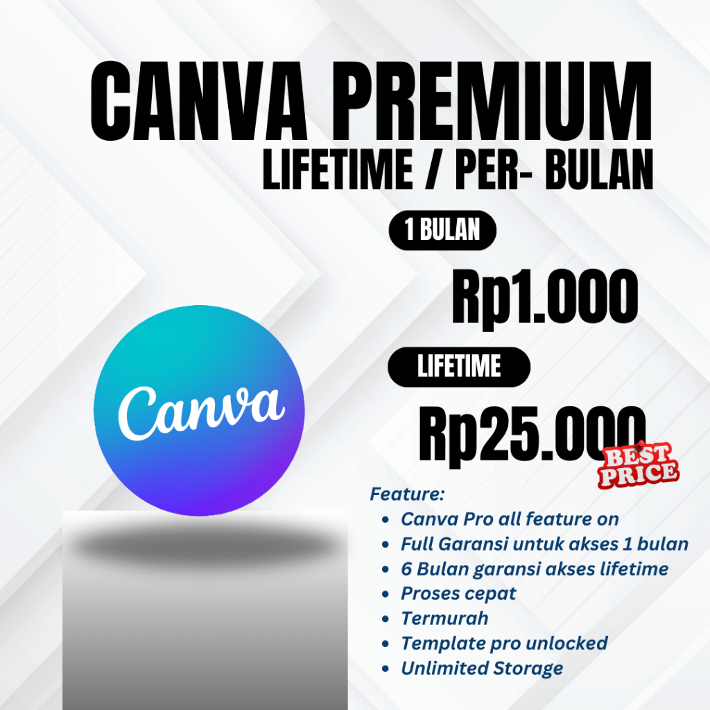 Jual Canva Pro 1 Bulan dan Lifetime | Shopee Indonesia