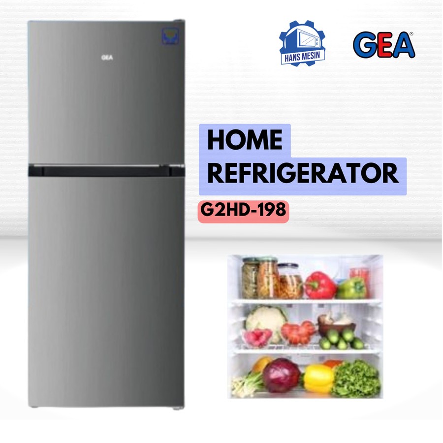 Jual HOME REFRIGERATOR (GEA) G2HD-198 / Kulkas 2 Pintu GEA 198 Liter ...