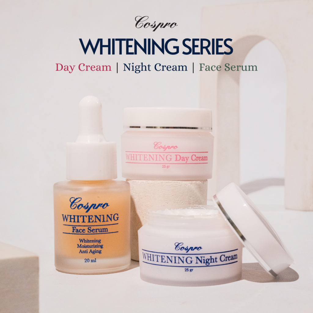 Jual Cospro Whitening Paket FLEK BASIC 3 Produk Anti Flek Aging Face Serum, Whitening Day Cream ...