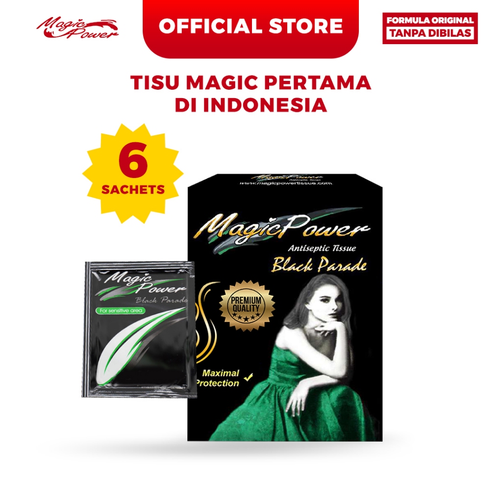 Jual Magic Power Tissue Black Parade Original - Antiseptic Tissue - 1 ...