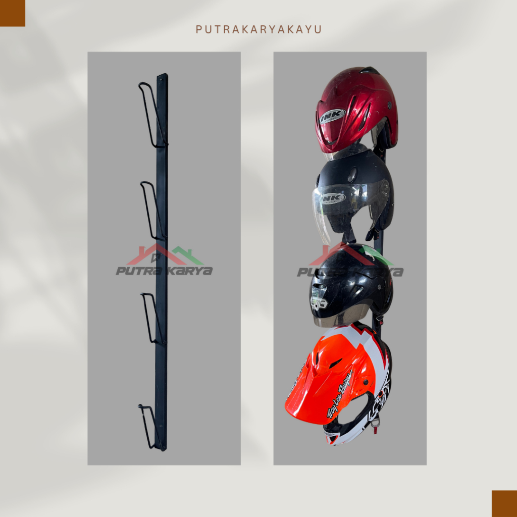Jual Rak Helm Besi Holo / Gantungan Helm / Rak Gantung Helm Besi ...