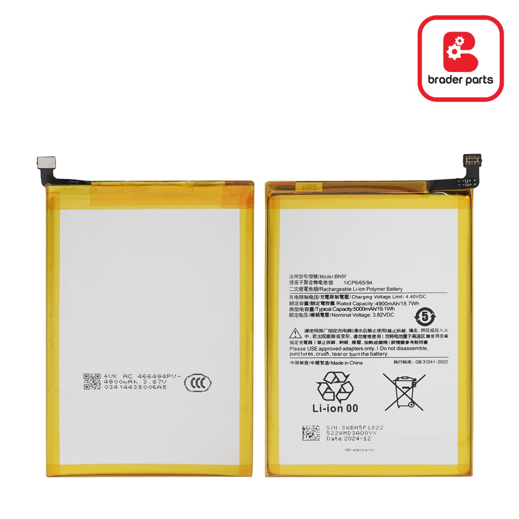 Jual BraderParts Baterai Battery 7897 untuk Model R-Mi A2 BN5F | Shopee ...