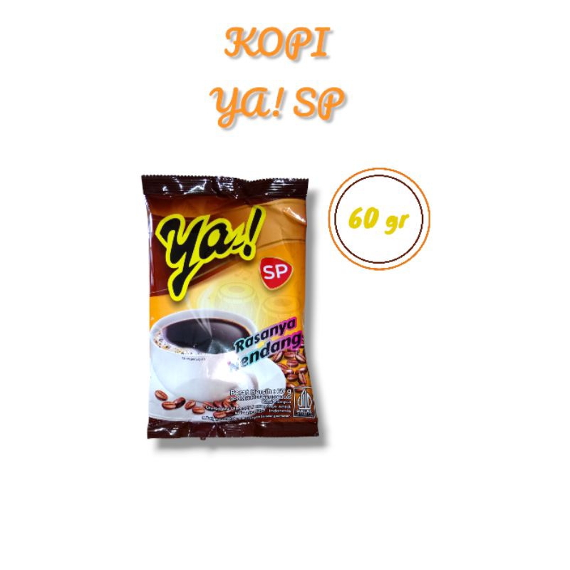 Jual Kopi YA! SP kemasan 60 gr kopi tanpa gula [HARGA 1 PCS] | Shopee ...
