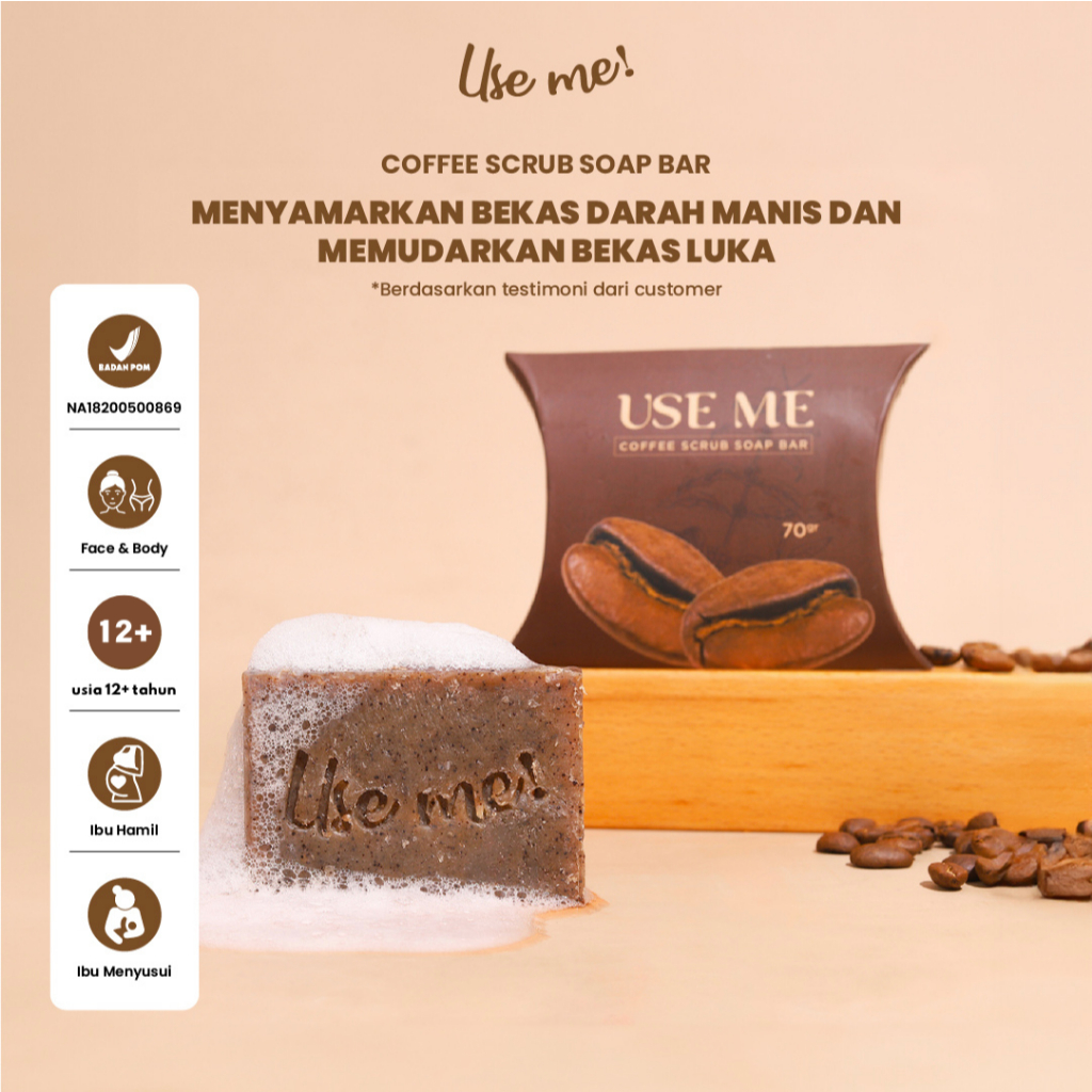 Jual Use Me Coffe Scrub Soap Bar (BPOM) | Shopee Indonesia