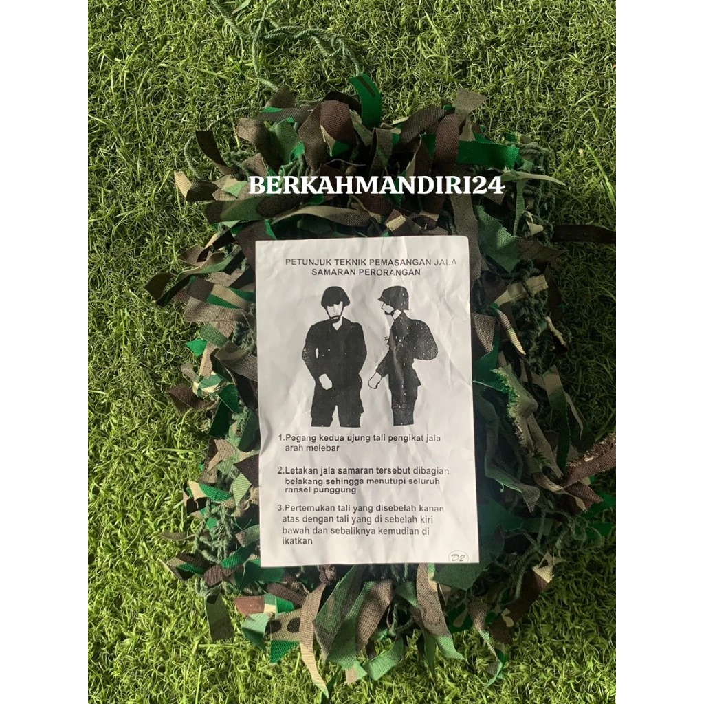 Jual Samaran Ransel Samaran Helm Jaring Jala Loreng Army TNI Militer ...