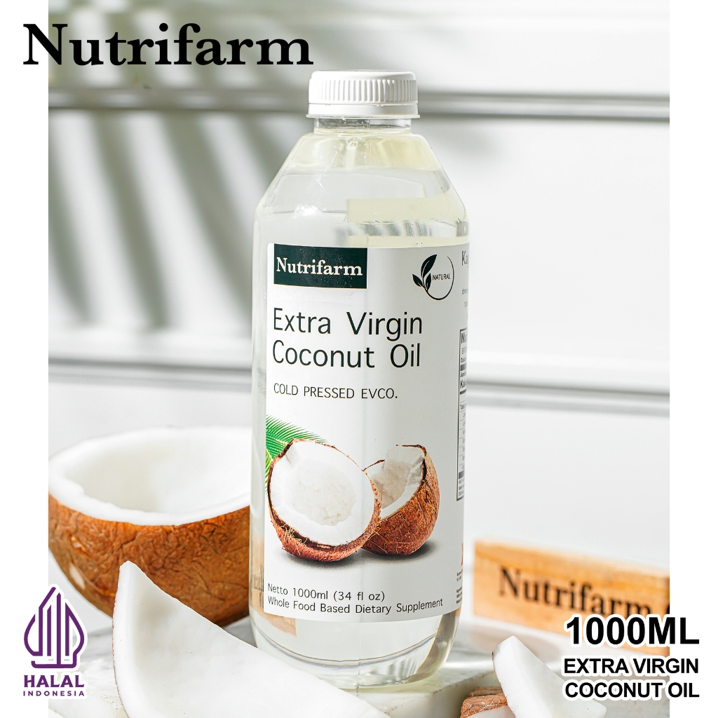 Jual Nutrifarm Extra Virgin Coconut Oil 100ml 250ml 500ml 1000ml ...