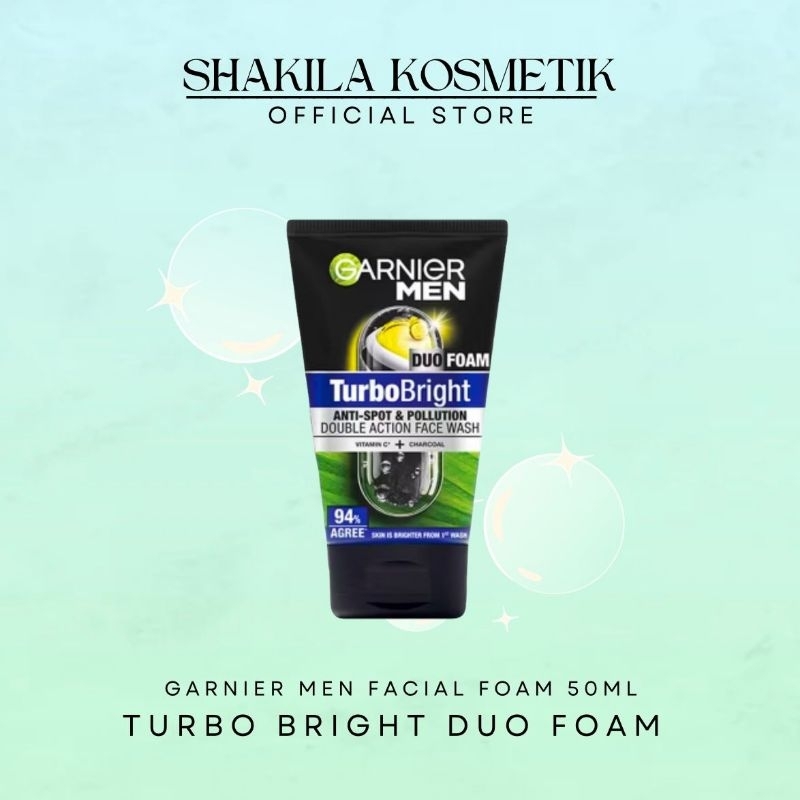 Jual Garnier Men Turbo Bright Duo Foam Anti-Spot & Pollution Double Action Face Wash | Shopee ...