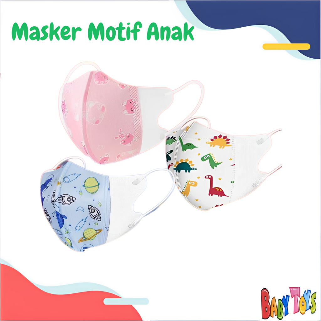 Jual BabyToys Masker Anak Duckbill 3ply Motif / Masker Anak Motif Laki ...