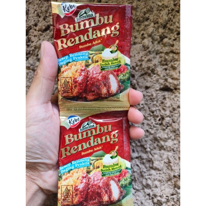 Jual Kobe Bumbu Aduk Bumbu Rendang 1 Renceng isi 10 Sachet | Shopee ...