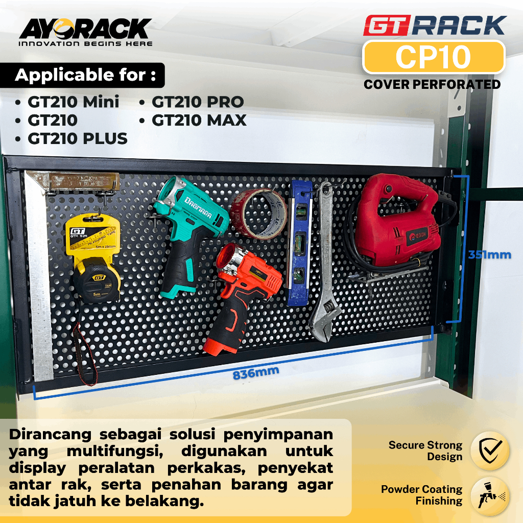 Jual CP10 COVER PERFORATED GT RACK 100CM - DISPLAY PERALATAN SERBAGUNA ...