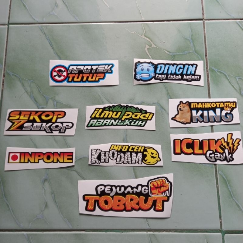 Jual Stiker Kata Kata Stiker Helm Viral | Shopee Indonesia