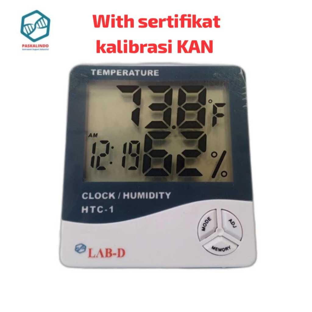 Jual Thermohygrometer Suhu Ruangan Apotek Kantor Laboratorium LAB-D HTC ...