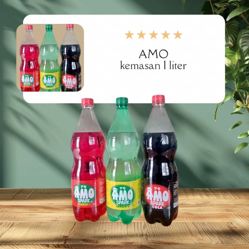 Jual AMO SPARK minuman soda rasa lemon dan strawberry kemasan besar 1.1 ...