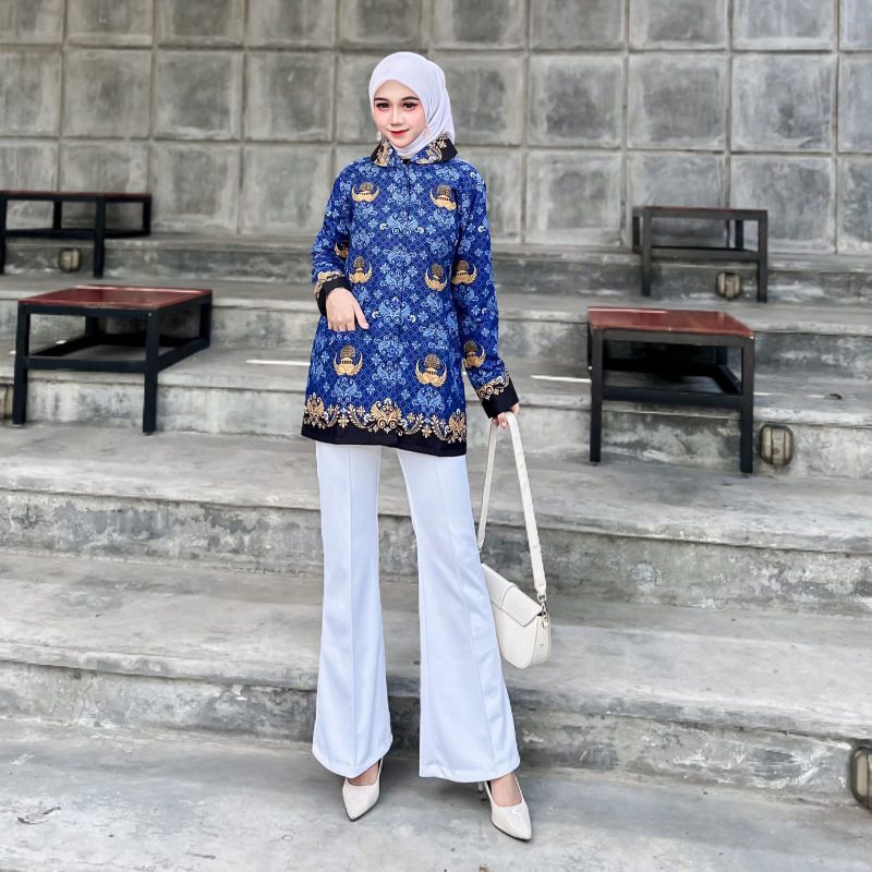 Jual Seragam Korpri Terbaru Kerah Hitam, Korpri Pria dan Wanita, Furing Hero, Bahan Katun Sritex ...