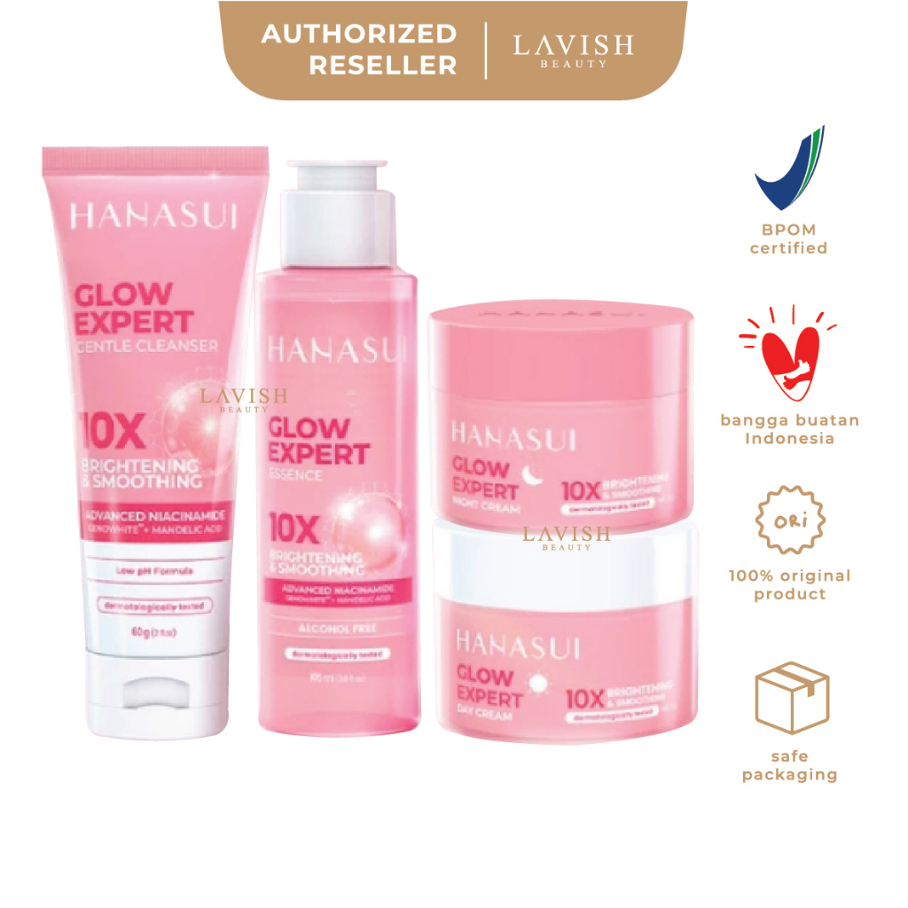 Jual HANASUI Glow Expert 10x Brightening & Smoothing | Shopee Indonesia