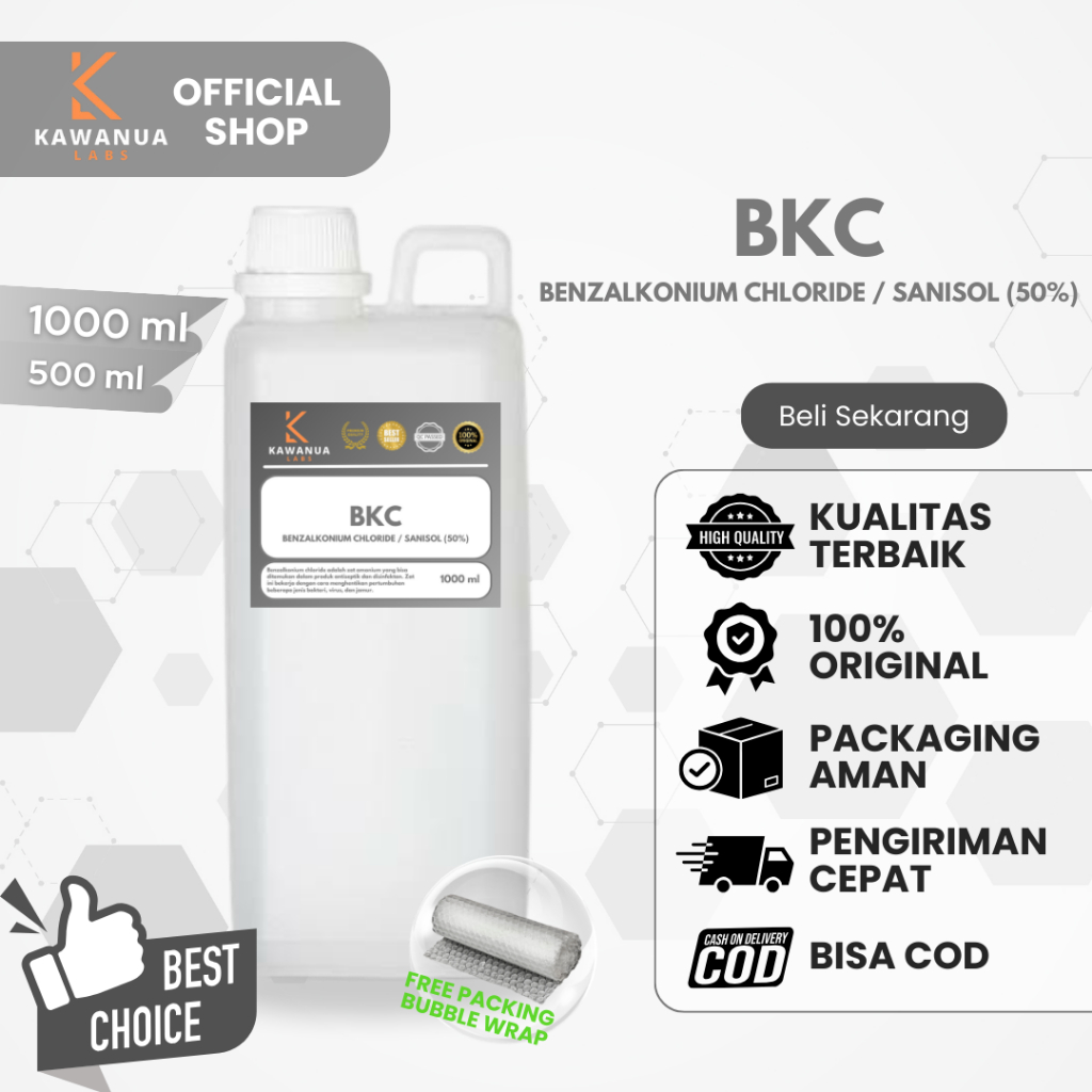 Jual BKC 50% Original PREMIUM / ANTI BAKTERI / BENZALKONIUM CHLORIDE 50 ...