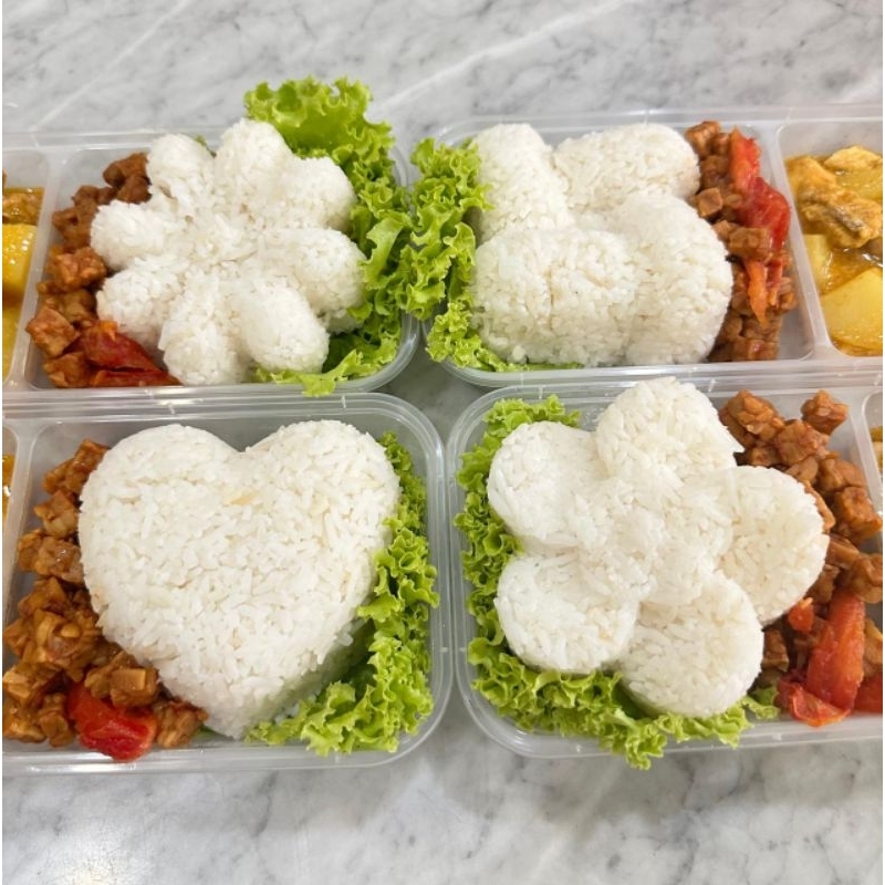 Jual SET CETAKAN NASI / PUDING / BENTO - ISI 4 PCS | Shopee Indonesia