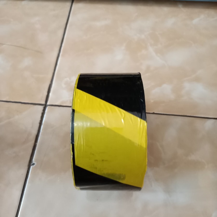 Jual Police line / garis polisi / barricade hitam kuning 3inch x 300 ...