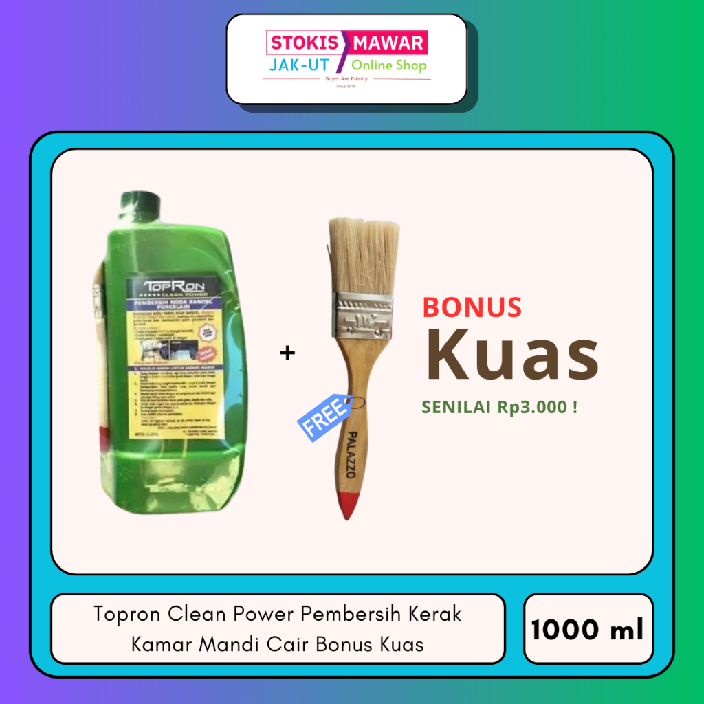 Jual Topron Clean Power Pembersih Kerak Kamar Mandi Ukuran 1 Liter ...