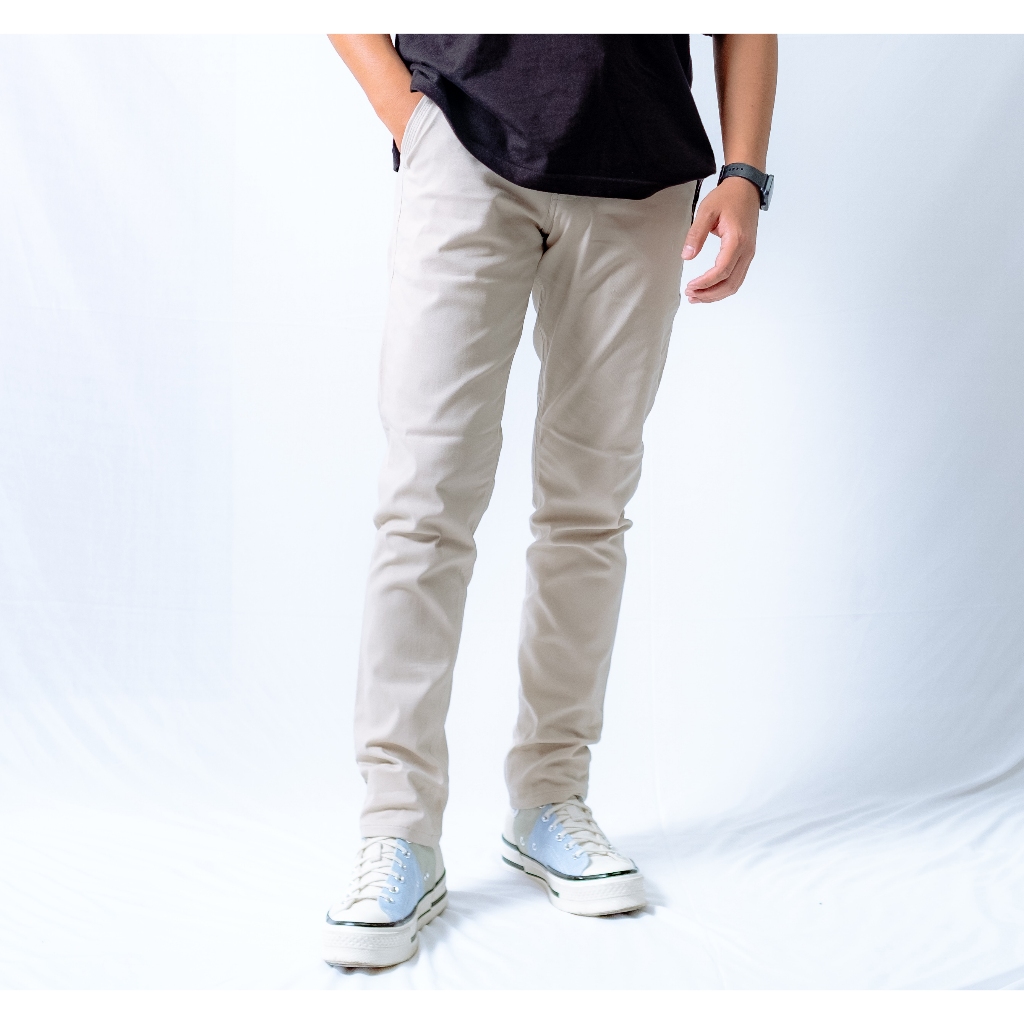 Jual CELANA PRIA CHINO Slim fit Panjang Kerja kantor Santai Liburan Cowok Gentleman Boy ...