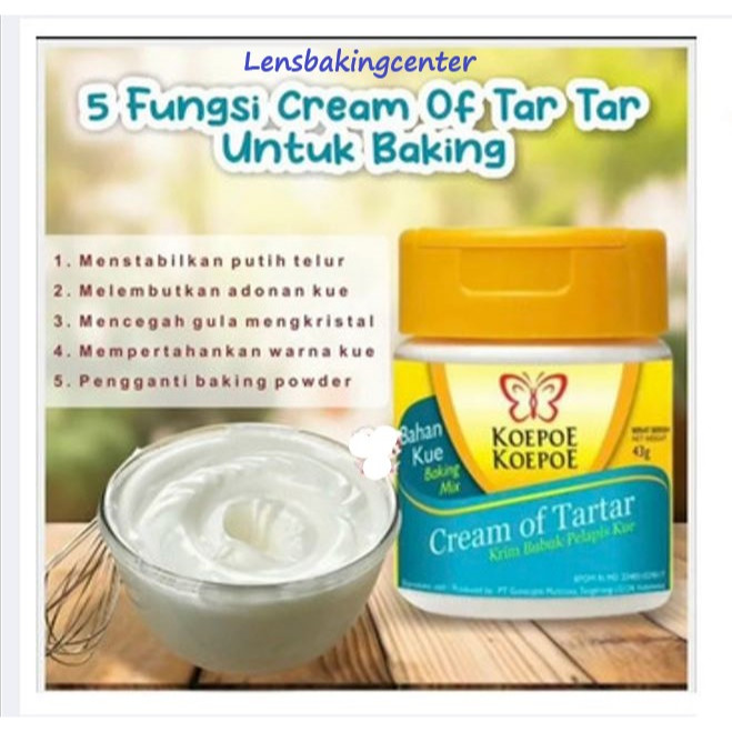 Jual Cream Of Tar Tar Koepoe 43gr | Kupu Koepoe Cream Of Tartar 43 gr ...