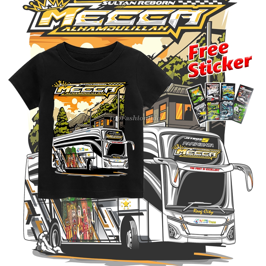 Jual Baju Anak Bus MECCA JETBUS 5 Kaos Vektor Bus Telolet Anak Laki-Laki 1-12 Tahun | Shopee ...