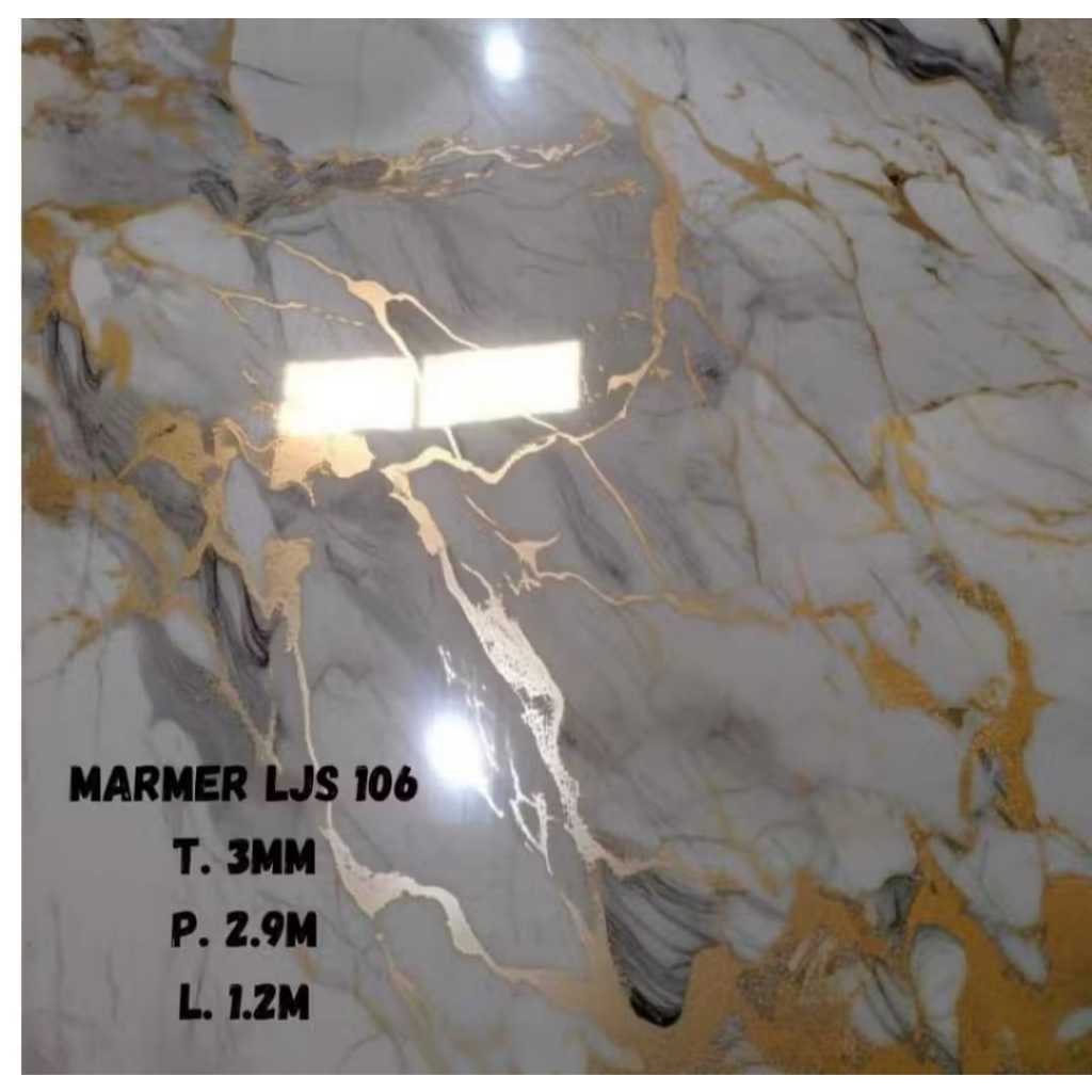 Jual SPC Marmer Panel/Dekorasi Dinding Mewah Pvc Motif Marmer 2.9mX1.2m ...