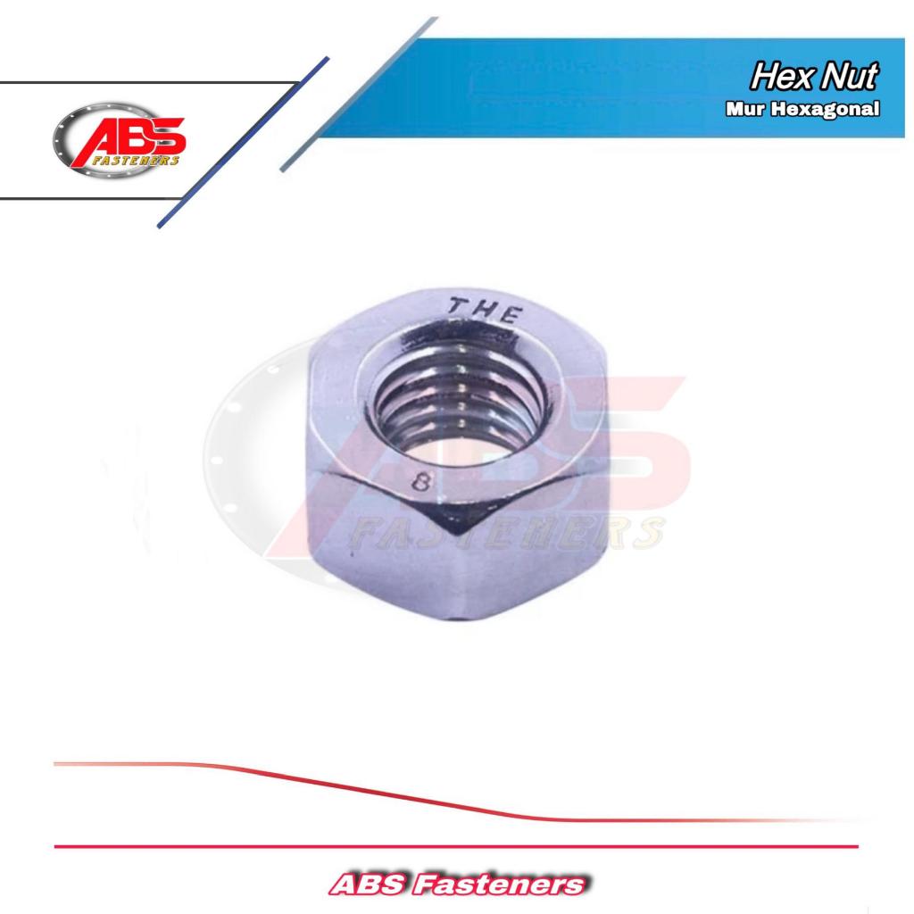 Jual Mur Stainless Steel SS304 M4 M5 M6 M8 M10 M12 Hex Nut | Shopee Indonesia